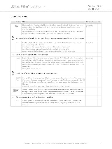 Schritte plus Neu | Unterrichten | Für Ihre Unterrichtsvorbereitung